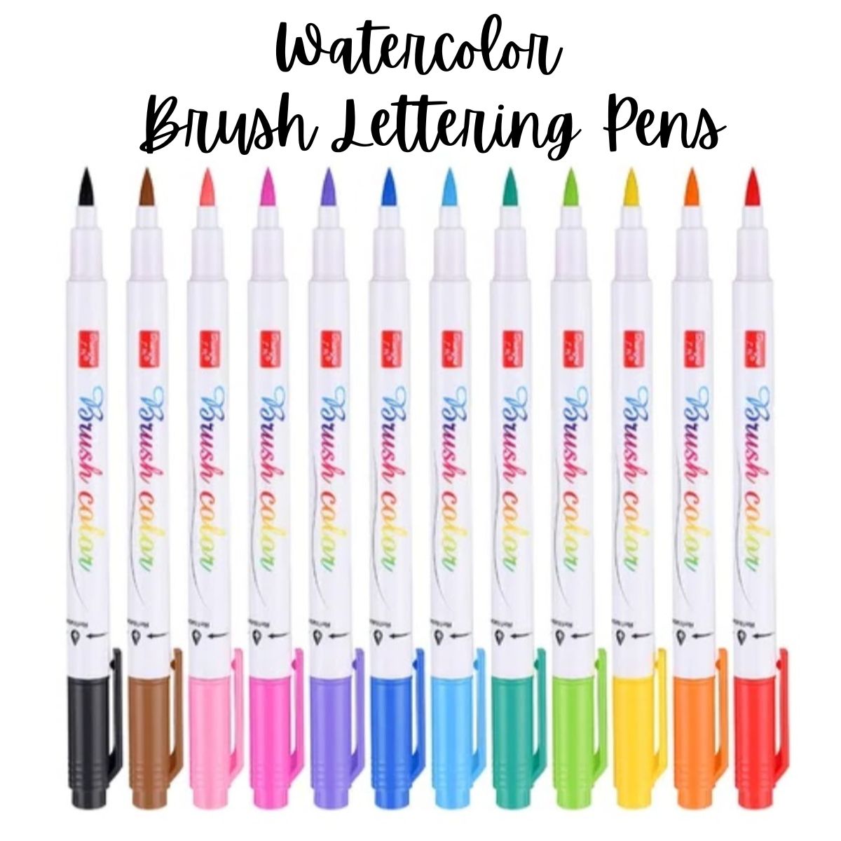 Watercolor Brush Lettering Pens – Bright Colors - Ana Bean Paper Co.